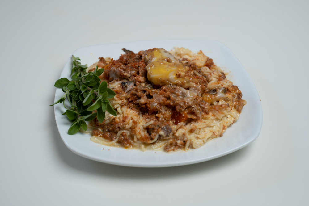 Individual Baked Spaghetti, 12 oz | Blue Moon Bodega